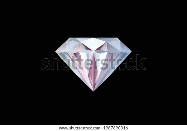 Shiny Diamond Vector Isolated On Black Stock Vector (Royalty Free ...