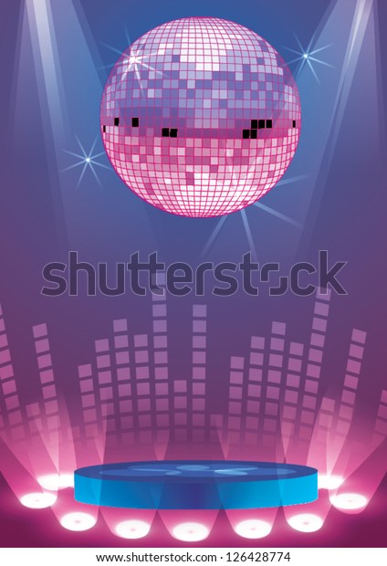 Shiny Disco Ball Party Background Vector Stock Vector (Royalty Free ...