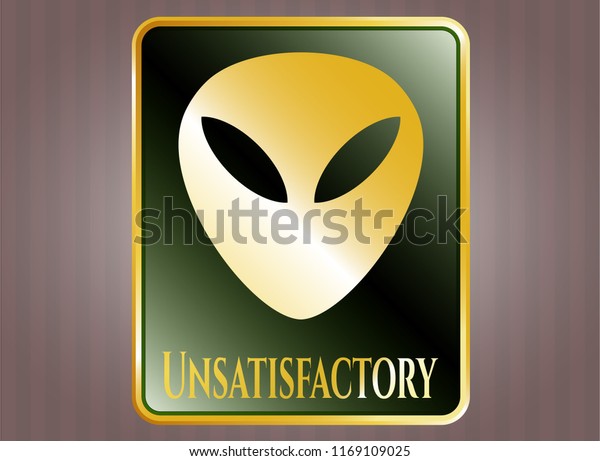 Shiny Emblem Alien Icon Unsatisfactory Text Stock Vector (Royalty Free ...