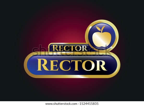 Shiny Emblem Apple Icon Rector Text Stock Vector (Royalty Free ...