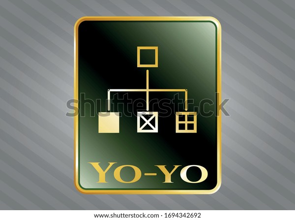 Shiny Emblem Flowchart Icon Yoyo Text: เวกเตอร์สต็อก (ปลอดค่าลิขสิทธิ์ ...