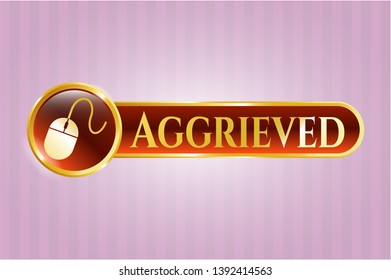 Shiny Emblem Mouse Icon Aggrieved Text: vector de stock (libre de ...