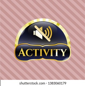 Shiny Badge Mute Icon Email Text Stock Vector (Royalty Free) 1224268996 ...