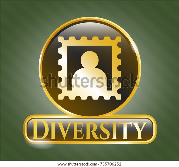 Shiny Emblem Picture Icon Diversity Text Stock Vector (Royalty Free ...
