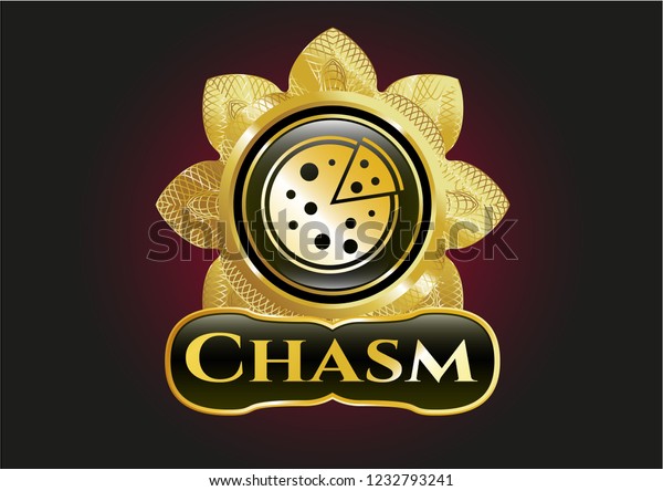 Shiny Emblem Pizza Icon Chasm Text Stock Vector (Royalty Free ...