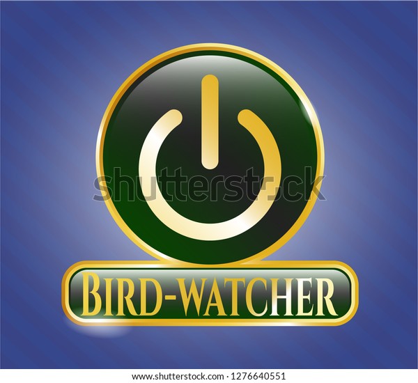 Shiny Emblem Power Icon Birdwatcher Text Stock Vector (Royalty Free ...