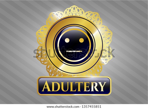 Shiny Emblem Serious Face Icon Adultery Stock Vector (Royalty Free ...
