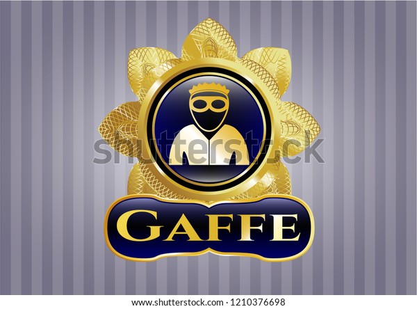 Shiny Emblem Thief Icon Gaffe Text Stock Vector (Royalty Free ...