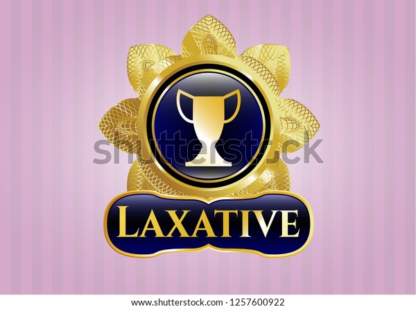 Shiny Emblem Trophy Icon Laxative Text Stock Vector (Royalty Free ...