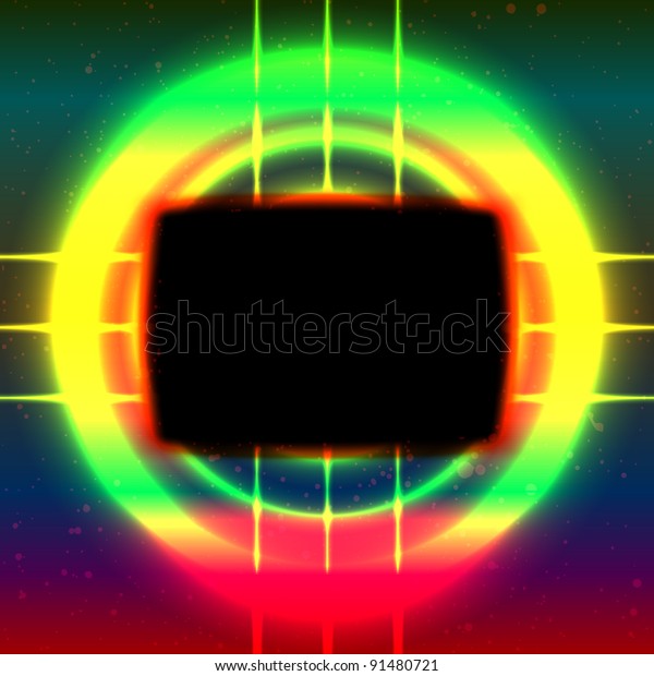 Shiny Frame Black Screen Stock Vector (Royalty Free) 91480721 ...