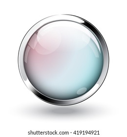 Shiny Glass Button Stock Vector (Royalty Free) 419194921 | Shutterstock