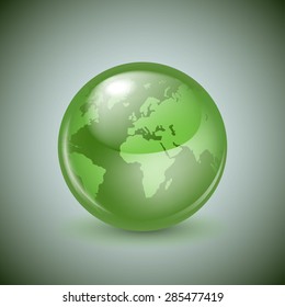 Shiny Glass World Globe Stock Vector (Royalty Free) 285477419 ...