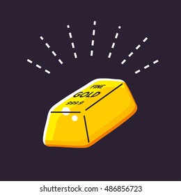 Shiny Gold Bar Icon Stock Vector (Royalty Free) 486856723 | Shutterstock