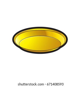 Shiny Gold Color Platevector Drawing Stock Vector (Royalty Free ...