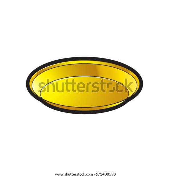 Shiny Gold Color Platevector Drawing: vector de stock (libre de ...