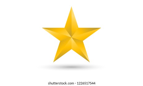 Shiny Gold Star Form First Illustration Stock Vector (Royalty Free ...