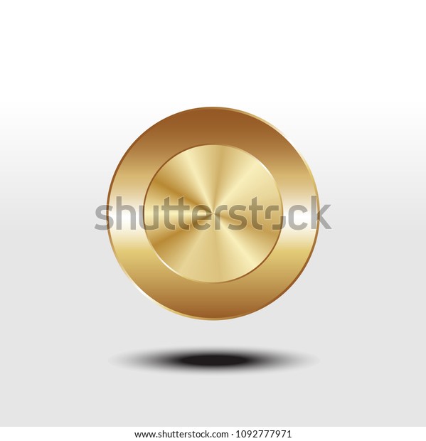 Shiny Golden Coin Stock Vector (Royalty Free) 1092777971 | Shutterstock