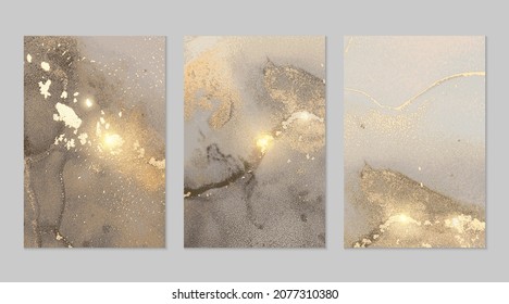 Shiny Gray Gold Stone Geode Pattern Stock Vector (Royalty Free ...