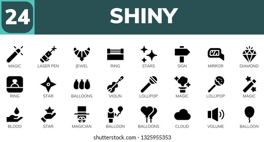 Shiny Icon Set 24 Filled Shiny Stock Vector (Royalty Free) 1325955353 ...