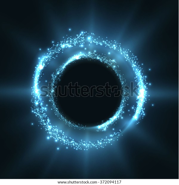 Shiny Magic Circle Frame Glittering Dust Stock Vector (Royalty Free ...