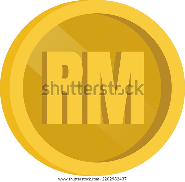 Shiny Malaysian Ringgit Gold Coin Vector Stock Vector (Royalty Free ...
