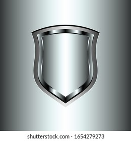 Shiny Metallic Shield Shiny Background Stock Vector (Royalty Free ...