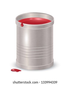 Shiny Metallic Textured Vector Bucket Red Stock Vector (Royalty Free ...
