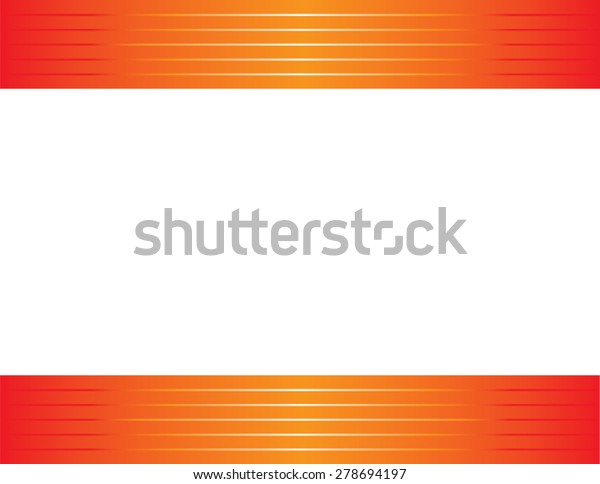 Shiny Red Orange Border Horizontal Stock Vector (Royalty Free ...