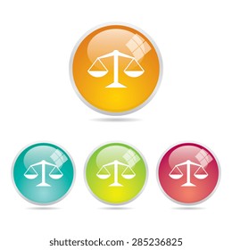 Shiny Round Scale Icons Stock Vector (Royalty Free) 285236825 ...