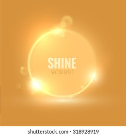 Shiny Round Summer Sun Frame Vector Stock Vector (Royalty Free ...