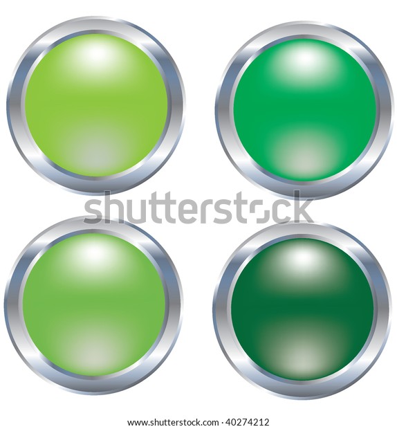 Shiny Set Four Green Pearl Buttons Stock Vector (Royalty Free) 40274212 ...