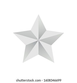 Shiny Silver Star Vector Symbol Pictograph Stock Vector (Royalty Free ...