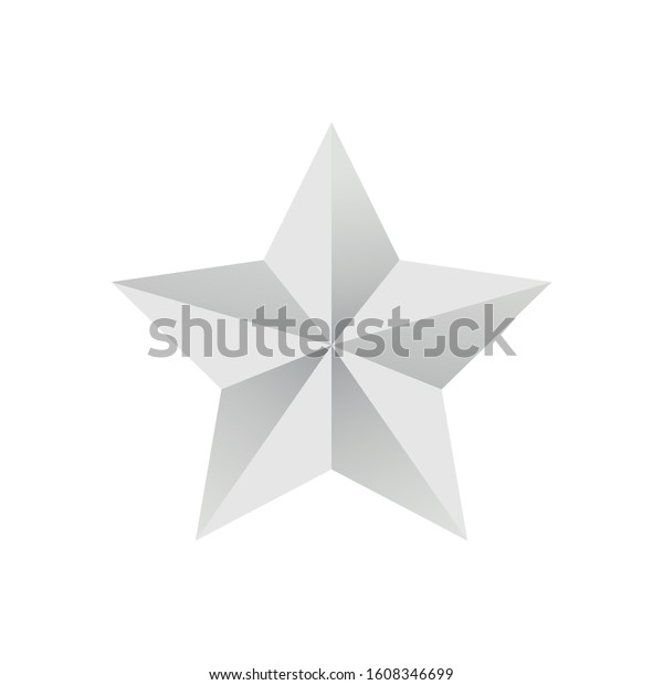 Shiny Silver Star Vector Symbol Pictograph Stock Vector (Royalty Free ...