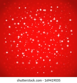 Shiny Starry Lights On Red Background Stock Vector (Royalty Free ...