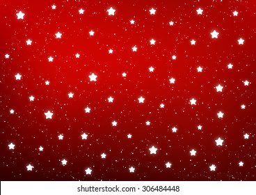 Shiny Stars On Red Background Stock Vector (Royalty Free) 306484448