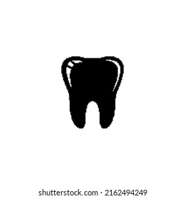 Shiny Tooth Pixel Art Isolated On Stock Vector (Royalty Free ...