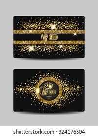 Sparkling Gold Silver Vip Invitation Cards: vector de stock (libre de ...