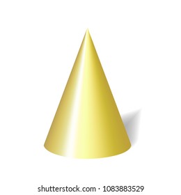 Geometry Colorful Glossy Cone Isolated Stock Vector (Royalty Free ...