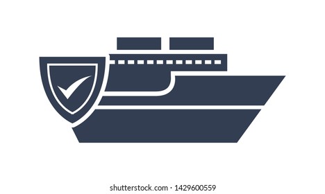 Ship Check Mark Transport Delivery Stock Vector (Royalty Free ...