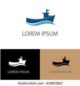 Vektor Stok Cruiser Ship Simple Minimalist Vector Logo (Tanpa Royalti ...