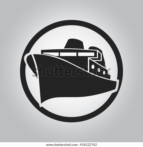 Ship Icon Circle Ship Badge Stock Vector (Royalty Free) 436222762 ...