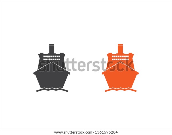 Ship Icon Vector Shipping Symbol Isolated Stock Vector (Royalty Free ...