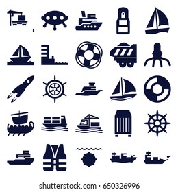 Ship Icons Set Set 25 Ship Stock Vector (Royalty Free) 650326996 ...