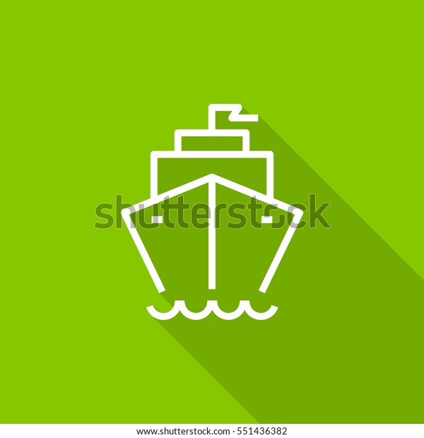 Ship Isolated Minimal Icon Liner Graph Stock Vector (Royalty Free ...