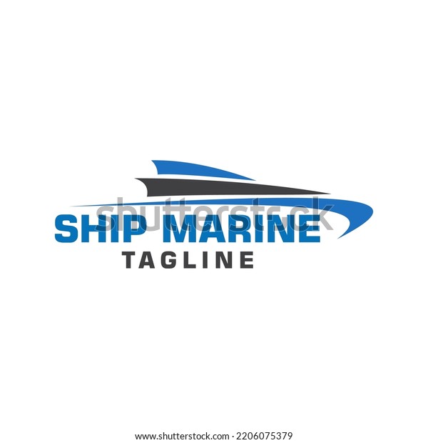 Ship Line Logo Template Design Creative Stock Vector (Royalty Free ...