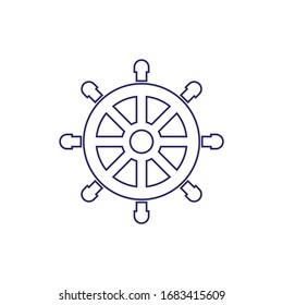 Ship Steering Icon Design Isolated On Stock Vector (Royalty Free ...