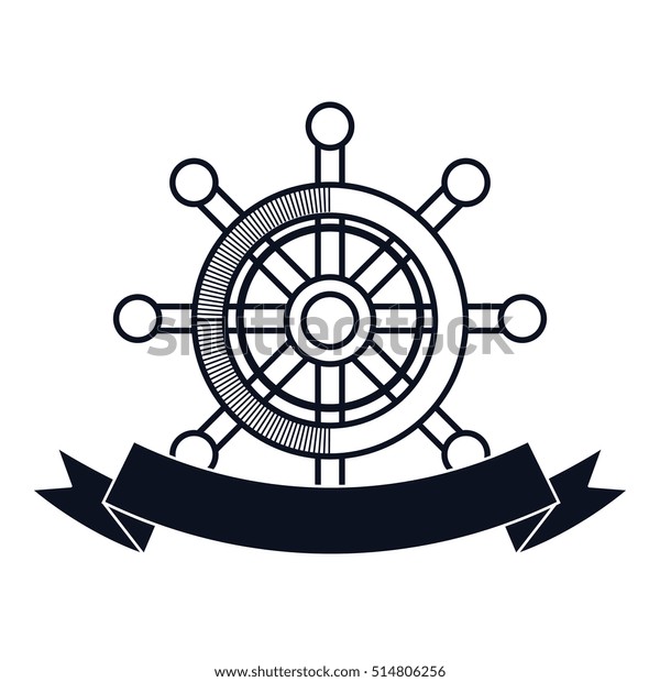 Ship Timon Maritime Frame Stock Vector (Royalty Free) 514806256 ...