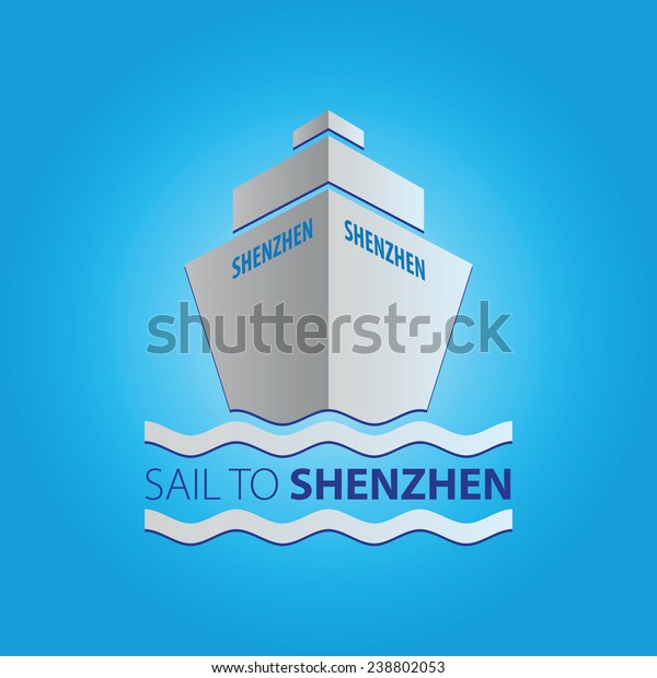 Ship Vector Illustration Main Inscription Sail Stock Vector (Royalty ...