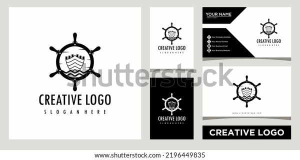 Ship Wheel Maritime Logo Design Template Stock Vector (Royalty Free ... Ship Wheel Maritime Logo Design Template Stock Vector (Royalty Free ...