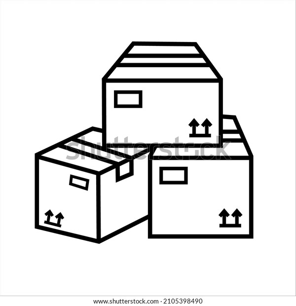 Shipping Box Illustration Vector Icon Stock Vector (Royalty Free ...